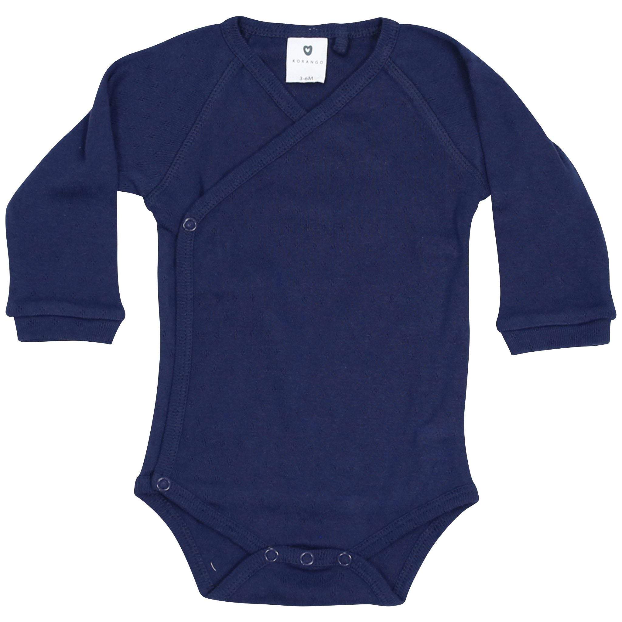 Organic Pointelle Bodysuit Navy – Korango