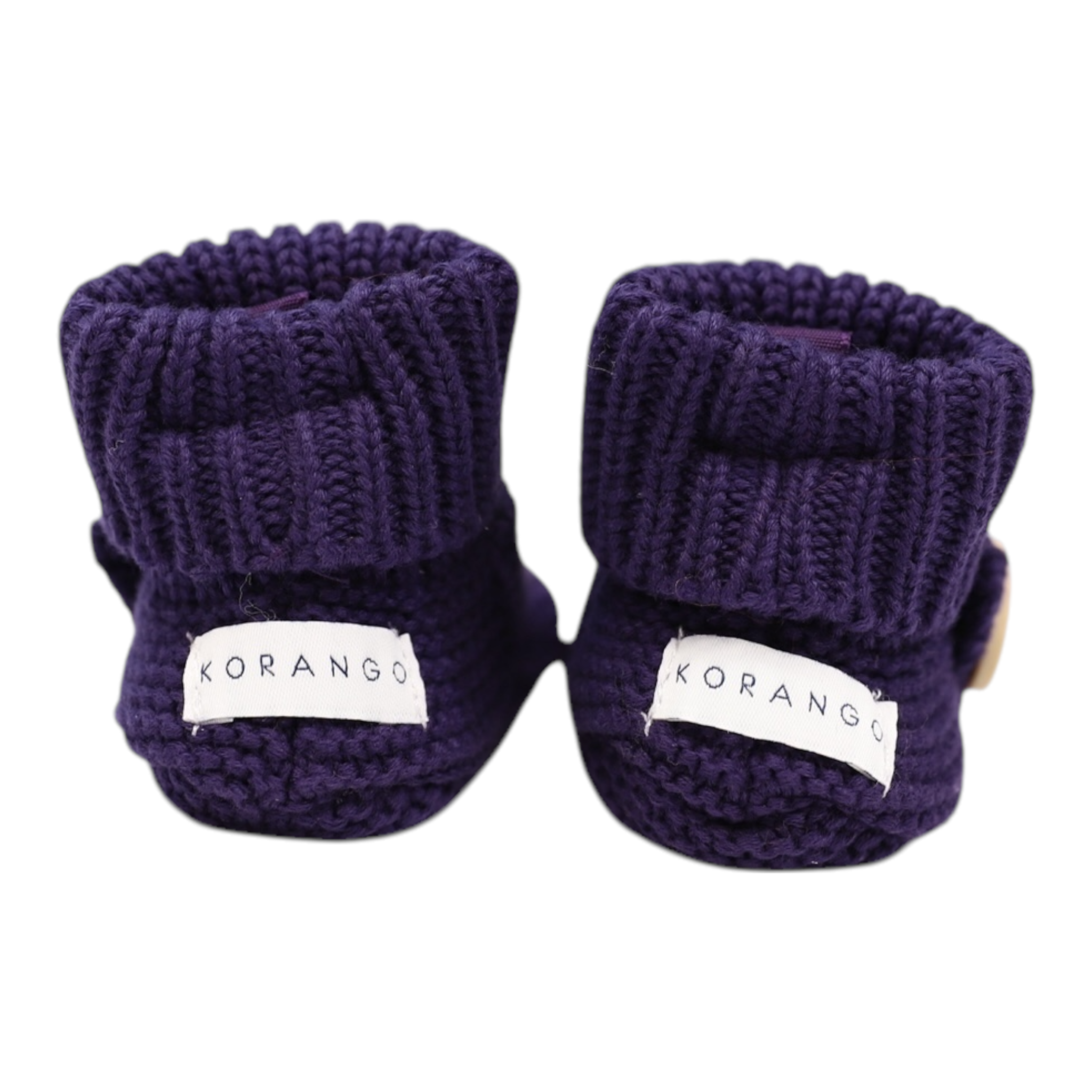Cotton Knit Button Bootie with Gift Box Navy – Korango
