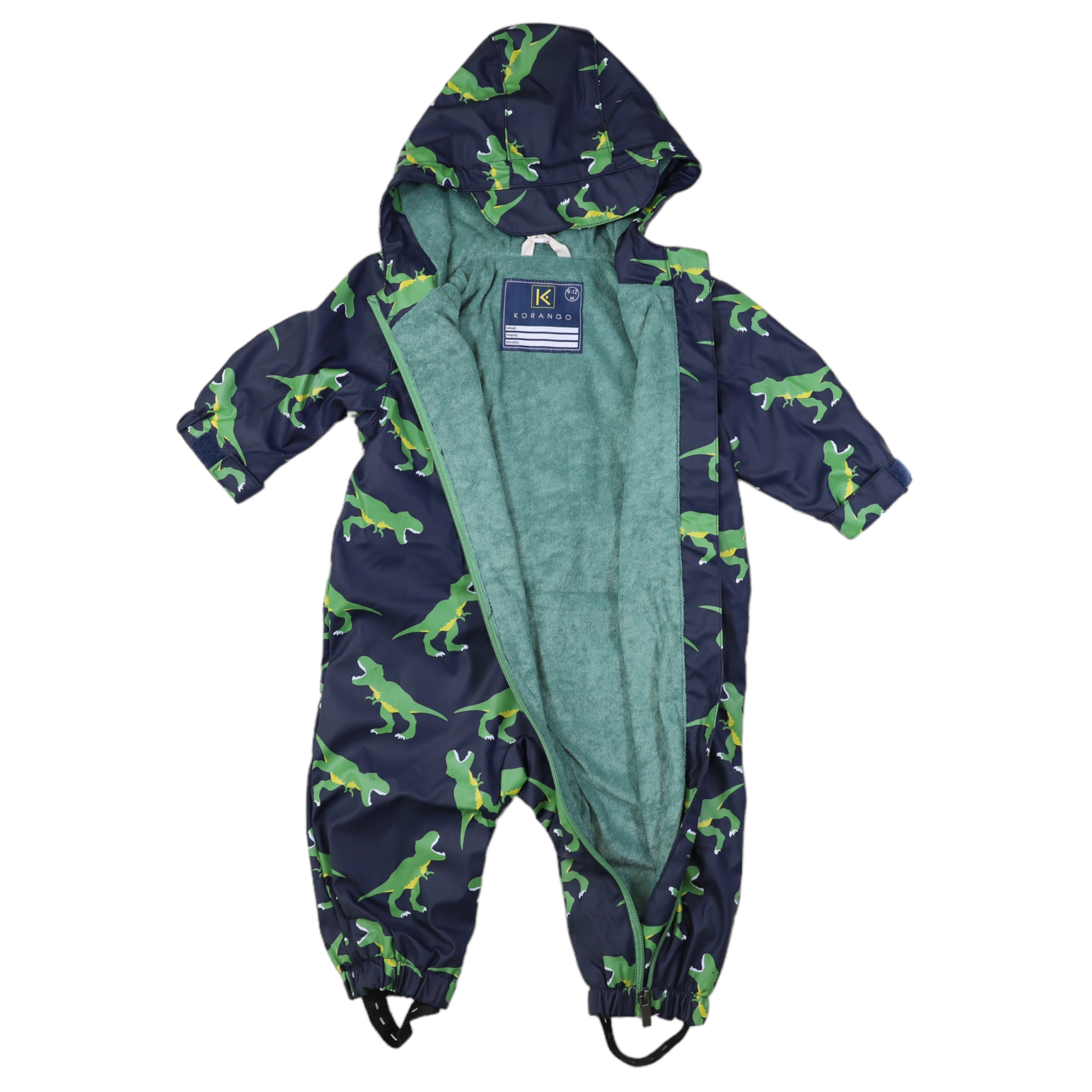 T-REX Terry Towelling Lined Zip Rain Suit Peacoat – Korango