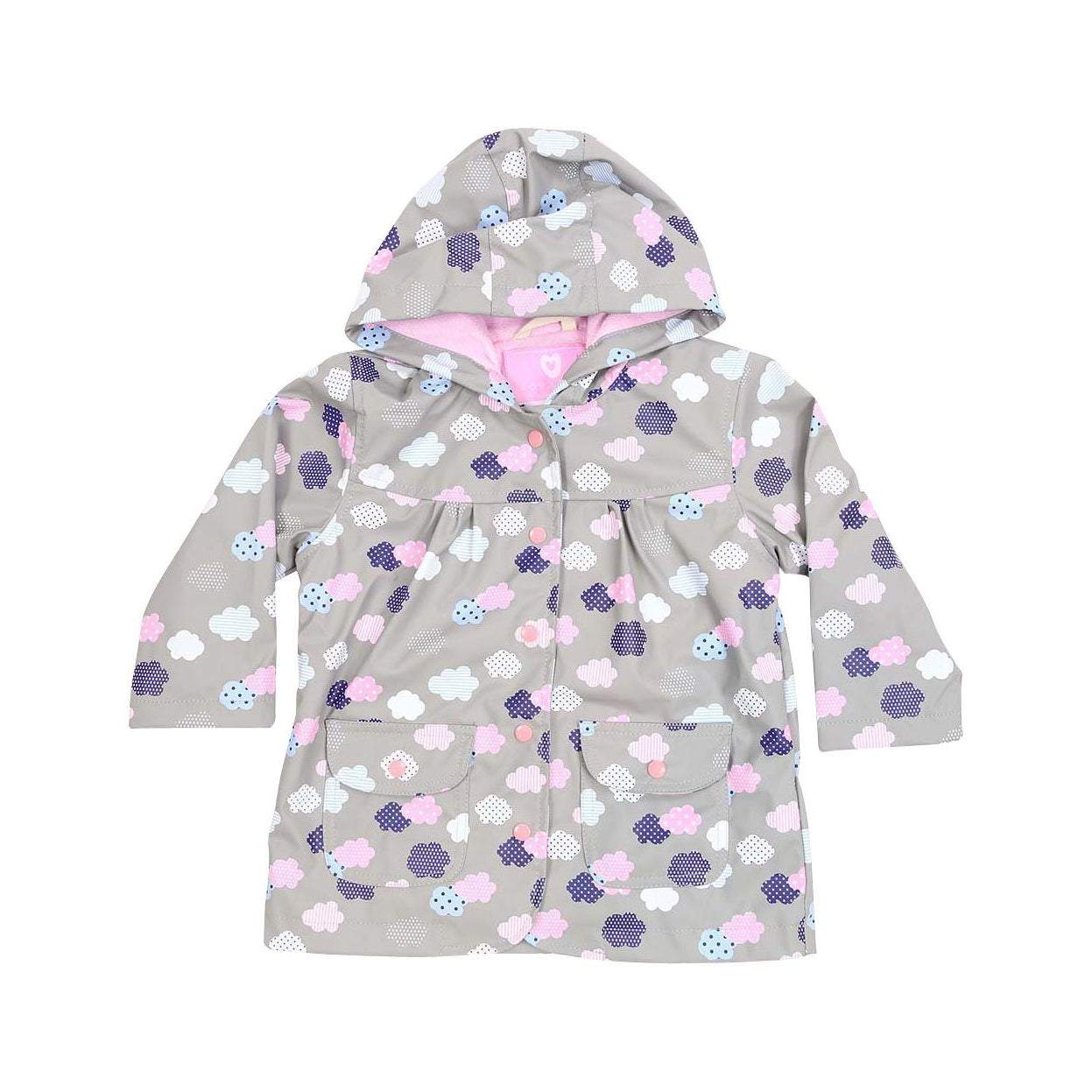 Raincoat Cloud Print French Terry Lined Grey – Korango