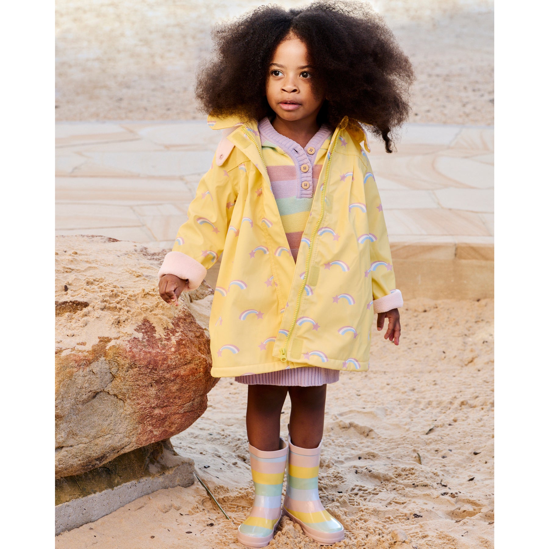 Shooting Star Raincoat Lemon – Korango