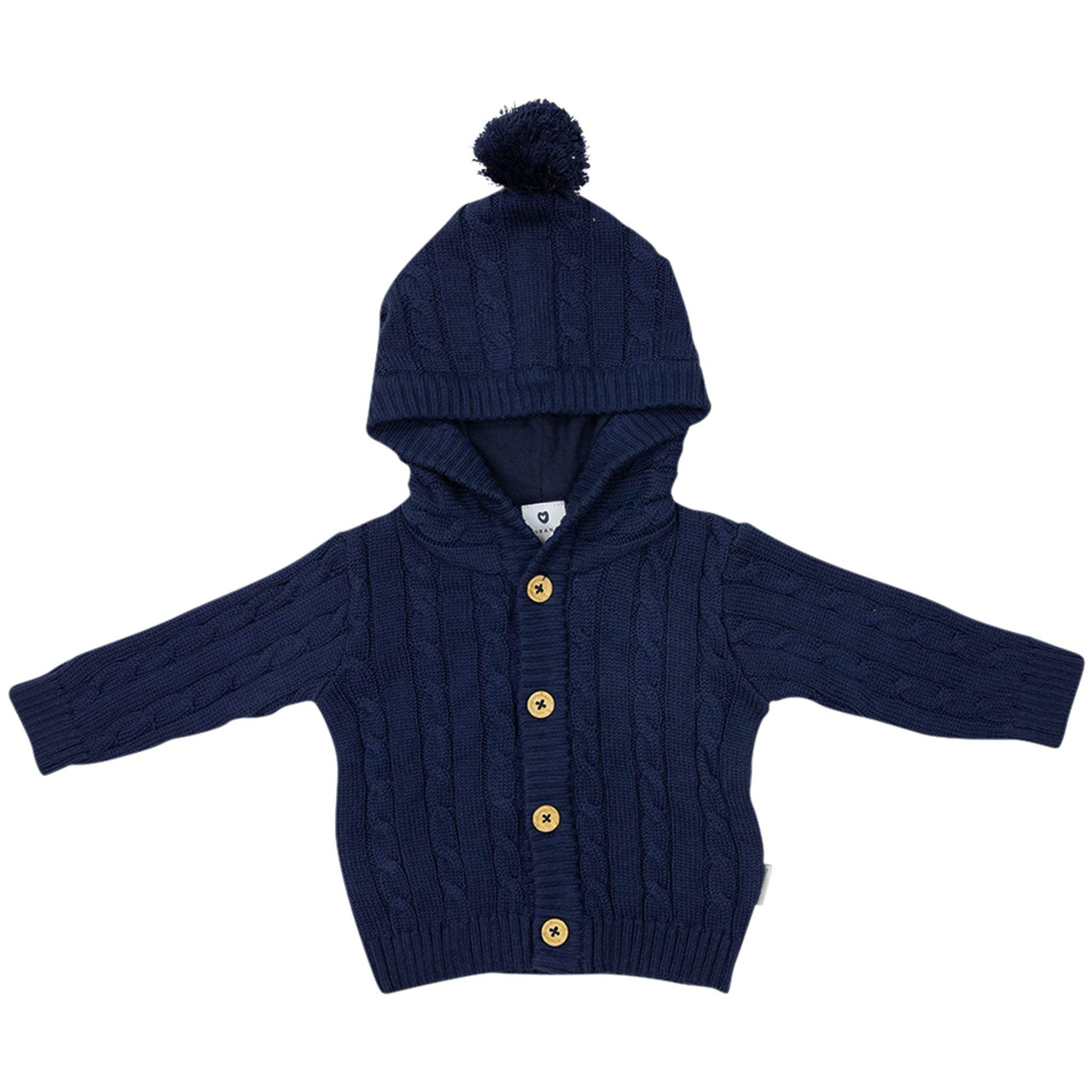 Lined Cable Knit Jacket Navy – Korango