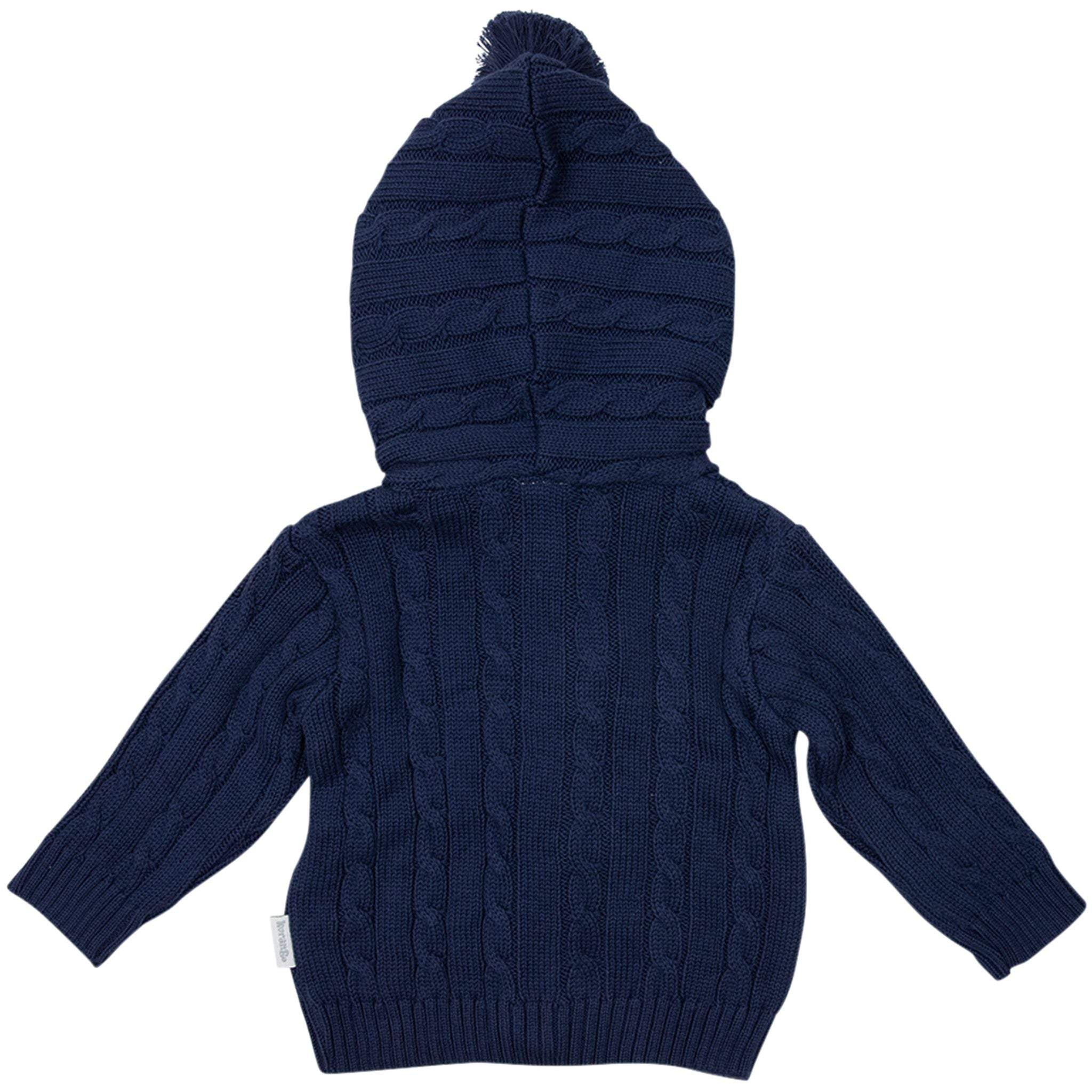 Lined Cable Knit Jacket Navy – Korango