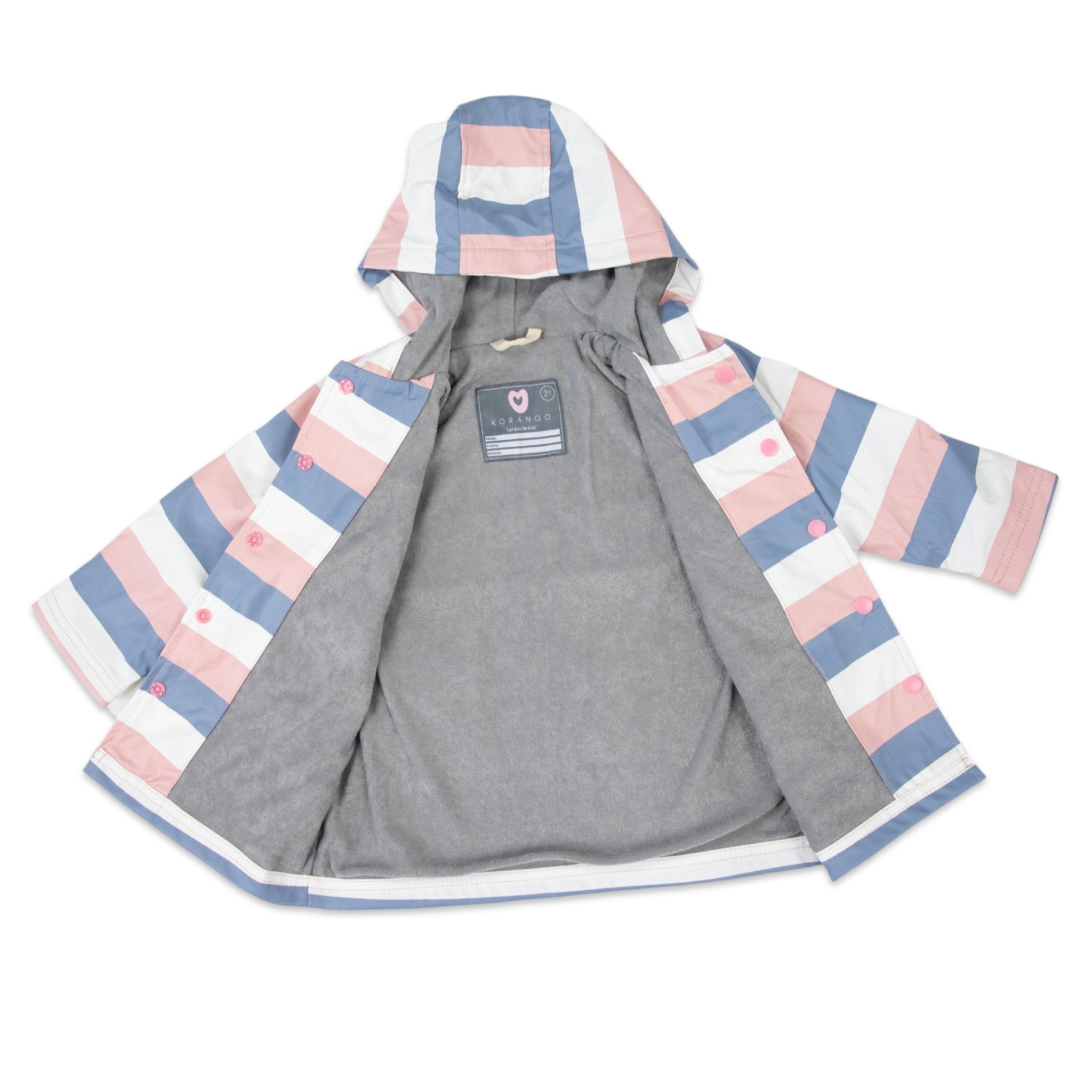 Pink Stripe Raincoat – Korango